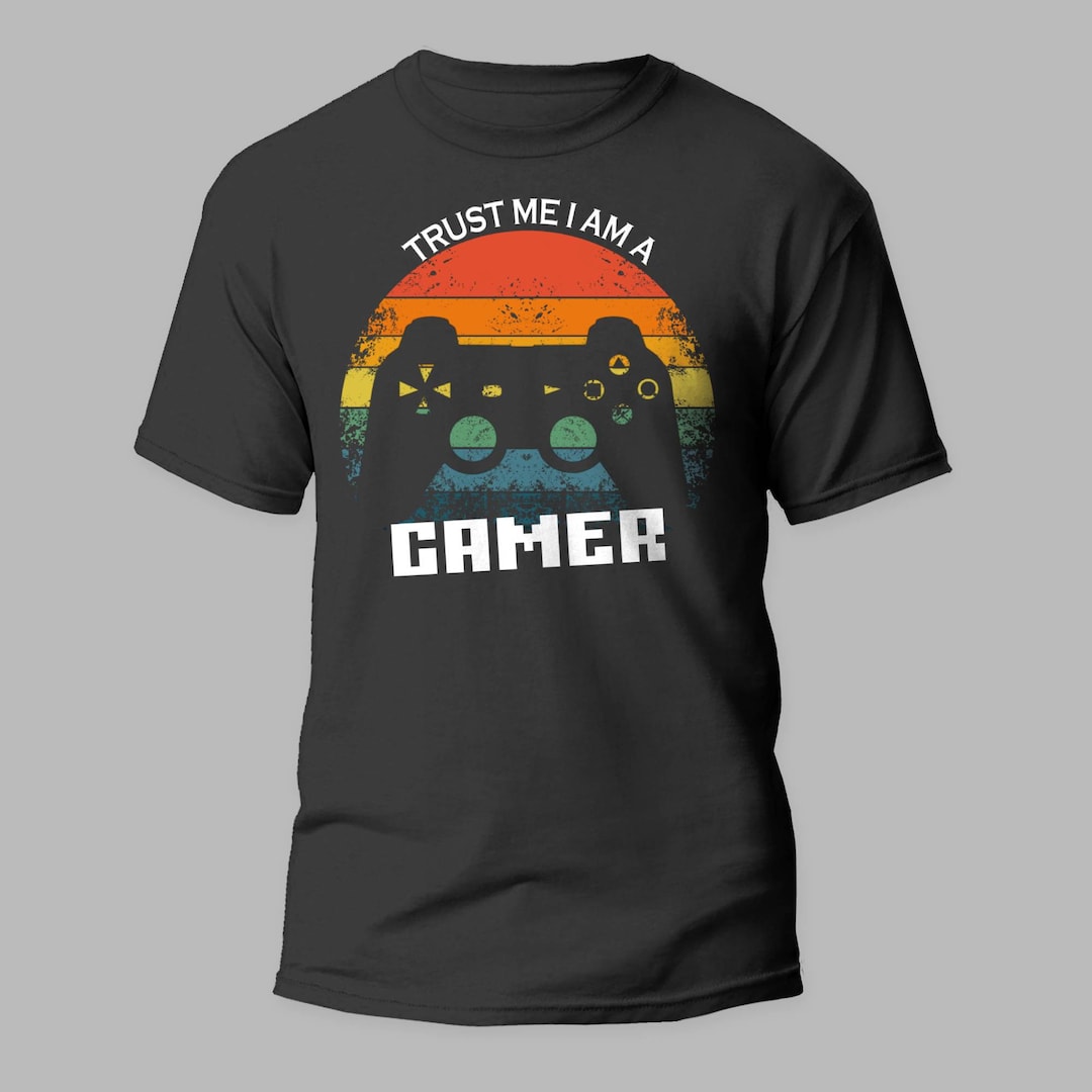 Gamer Trust Me I'm A Gamer Controller Sunset Birthday Gift Logo Gaming ...