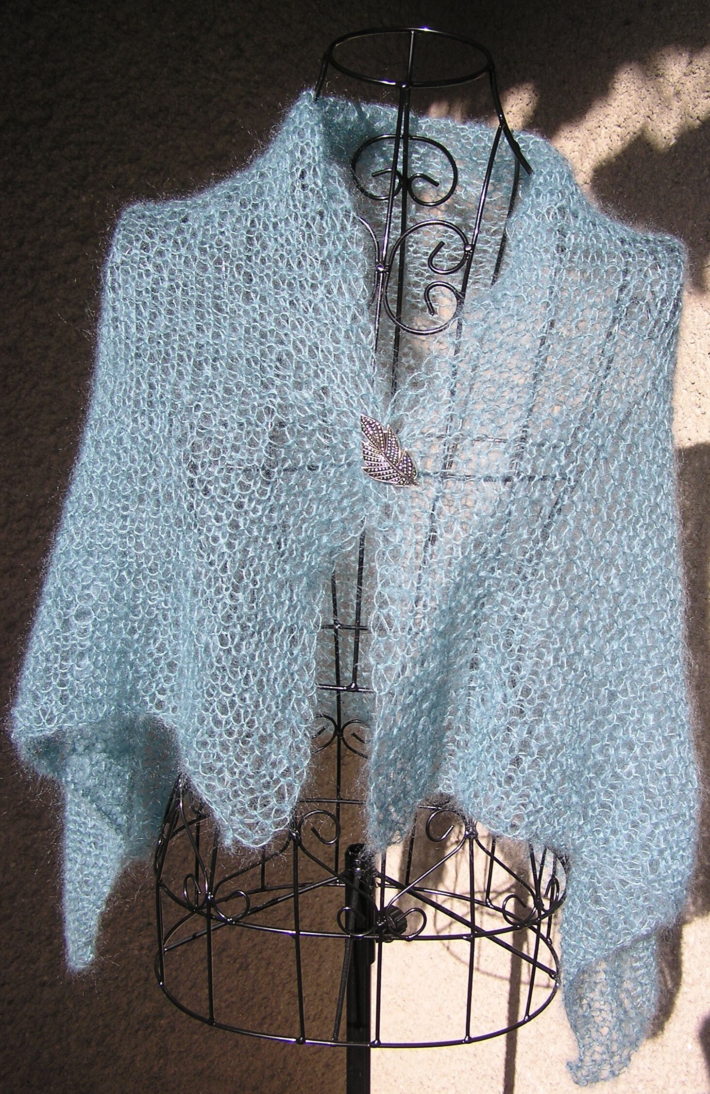 Comfy Luxurious Hand Knit Mohair Silk Mesh Shawl - Etsy