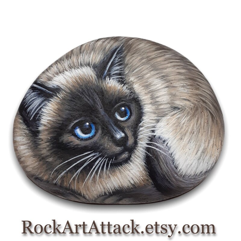 Hand Painted Cat - Etsy