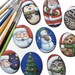 Hand-painted Santa Pebble, Christmas Decor, Unique Stone Painting Art ...