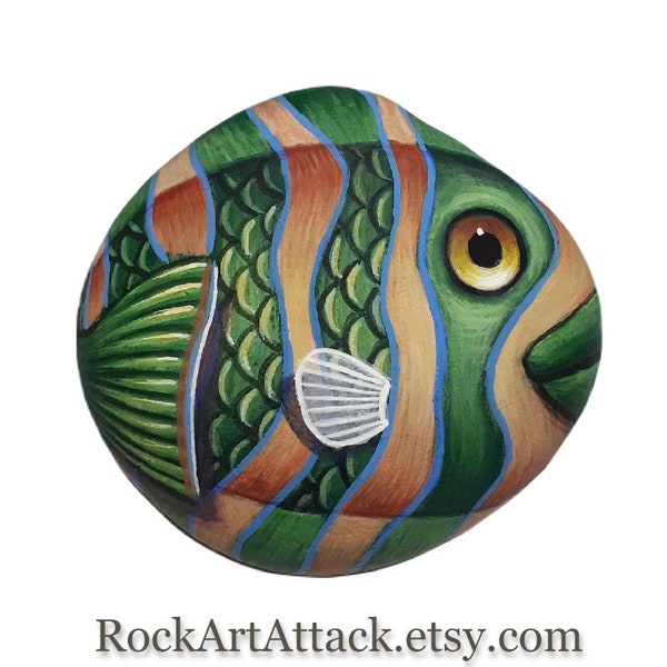 Painted Pebble - Etsy