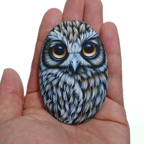 Painted Owl Rocks - Etsy
