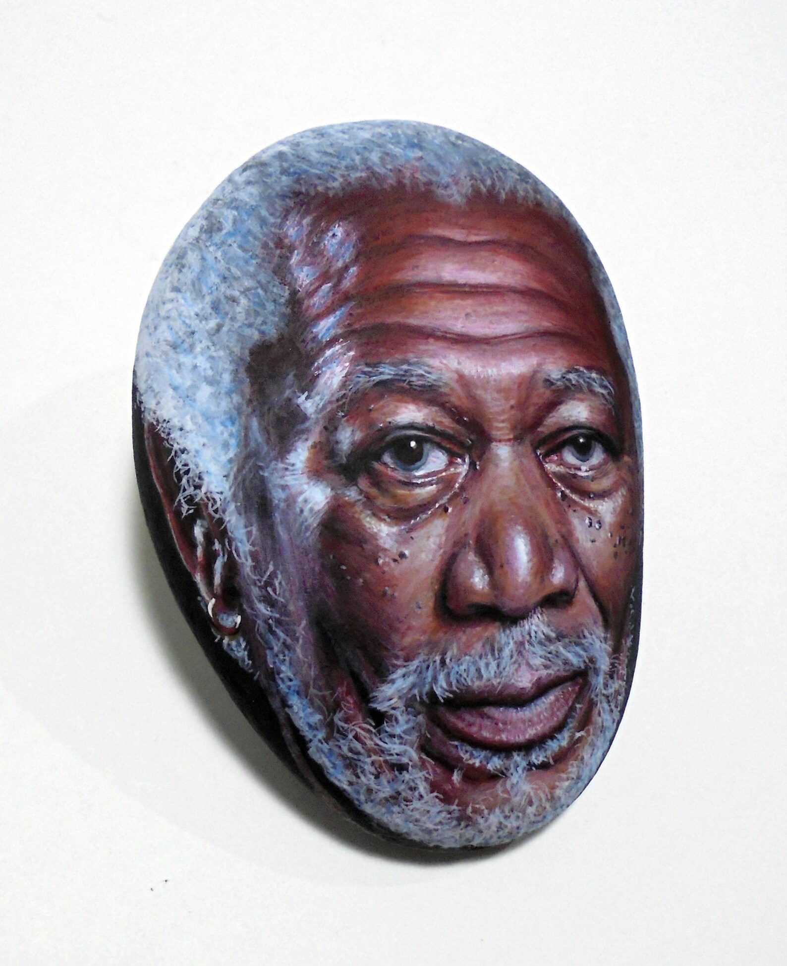 Original Morgan Freeman Portrait Painting on Flat Natural | Etsy