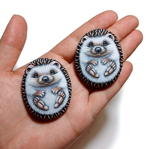 Paint Hedgehog Rock - Etsy