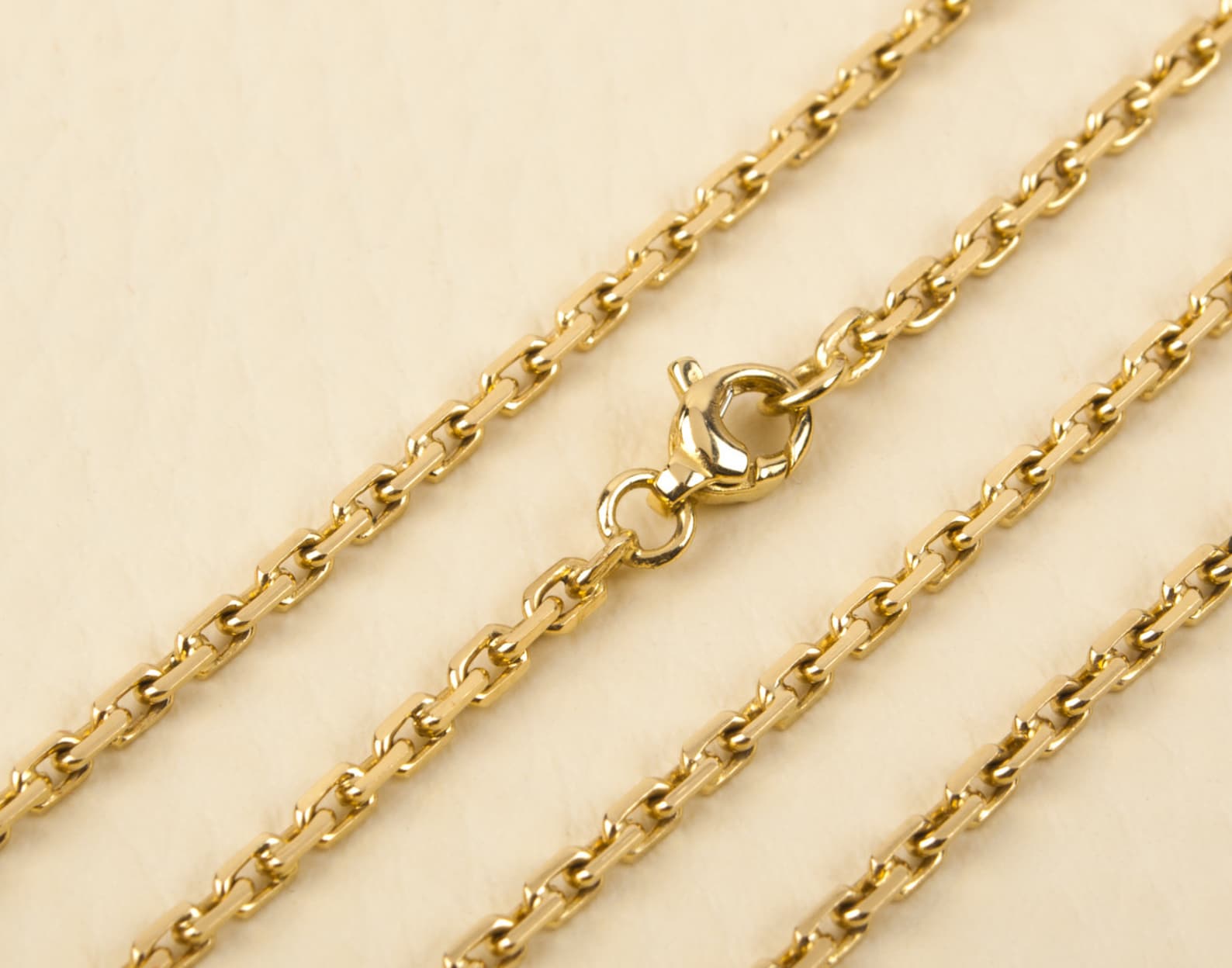 Gold Chain Necklace 14K Solid Gold Mens Chain for Men Durable | Etsy