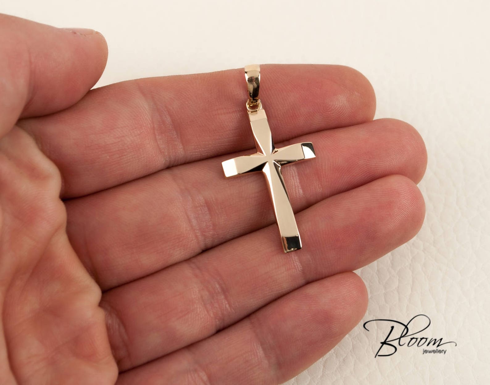 Personalized Gold Cross for Men 14K Solid Gold Cross Pendant - Etsy