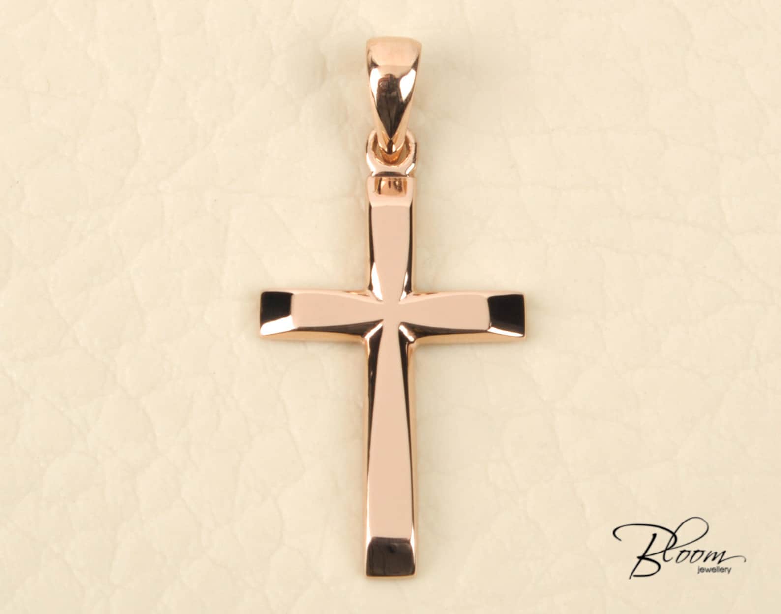 14K Solid Rose Gold Cross Pendant - Unisex Gift - Etsy