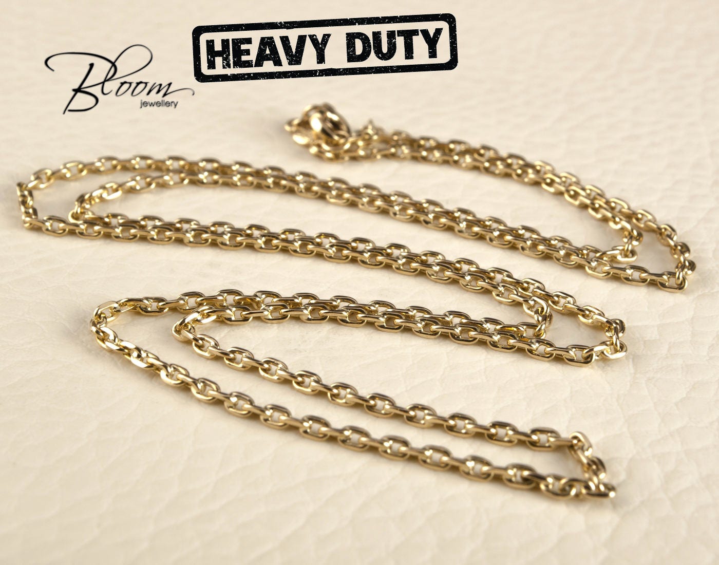 14K Gold Chain Necklace Mens Gold Chain for Men Anchor Gold Chain Solid ...