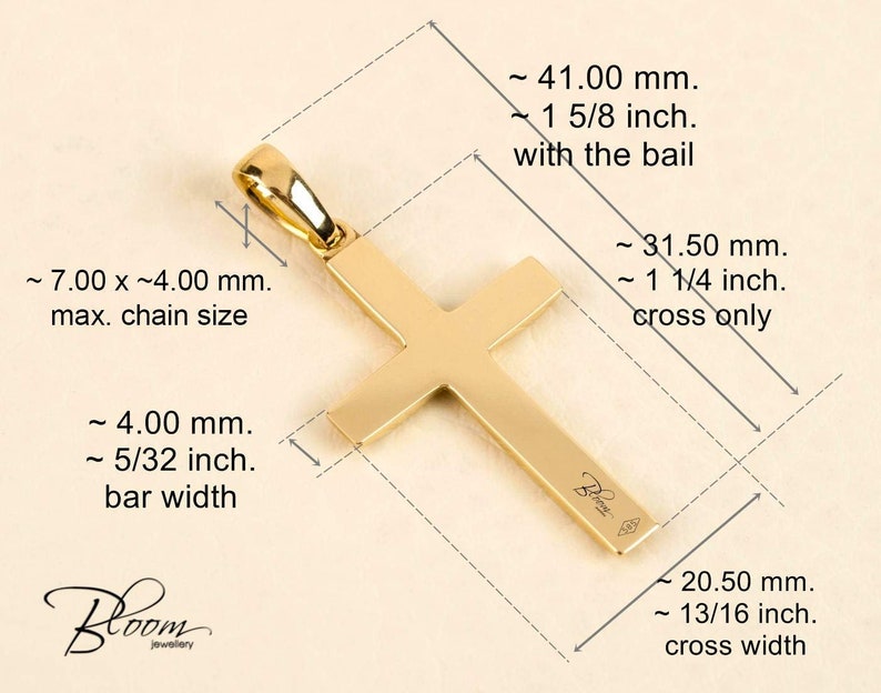 Personalized Gold Cross for Men 14K Solid Gold Cross Pendant | Etsy