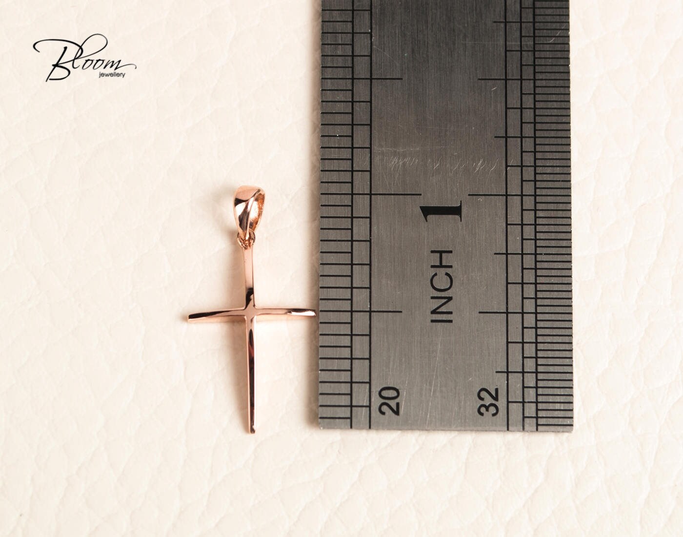 Minimalist Rose Gold Cross Pendant 14K Small Size - Etsy