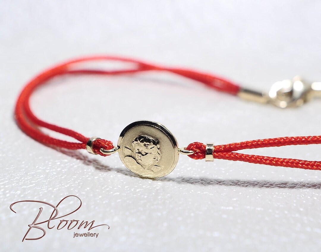 Curly Baby Red String Bracelet 14K Gold Kabbalah Bloomdiamonds - Etsy