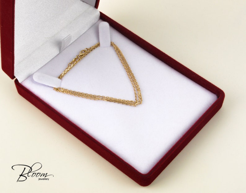 Extra Durable Gold Chain Necklace 14K Solid Gold Chain Anchor - Etsy