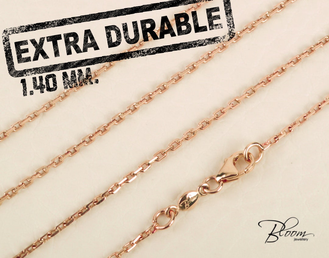 Unisex Rose Gold Chain 14K Durable Gold Necklace Bloomdiamonds - Etsy