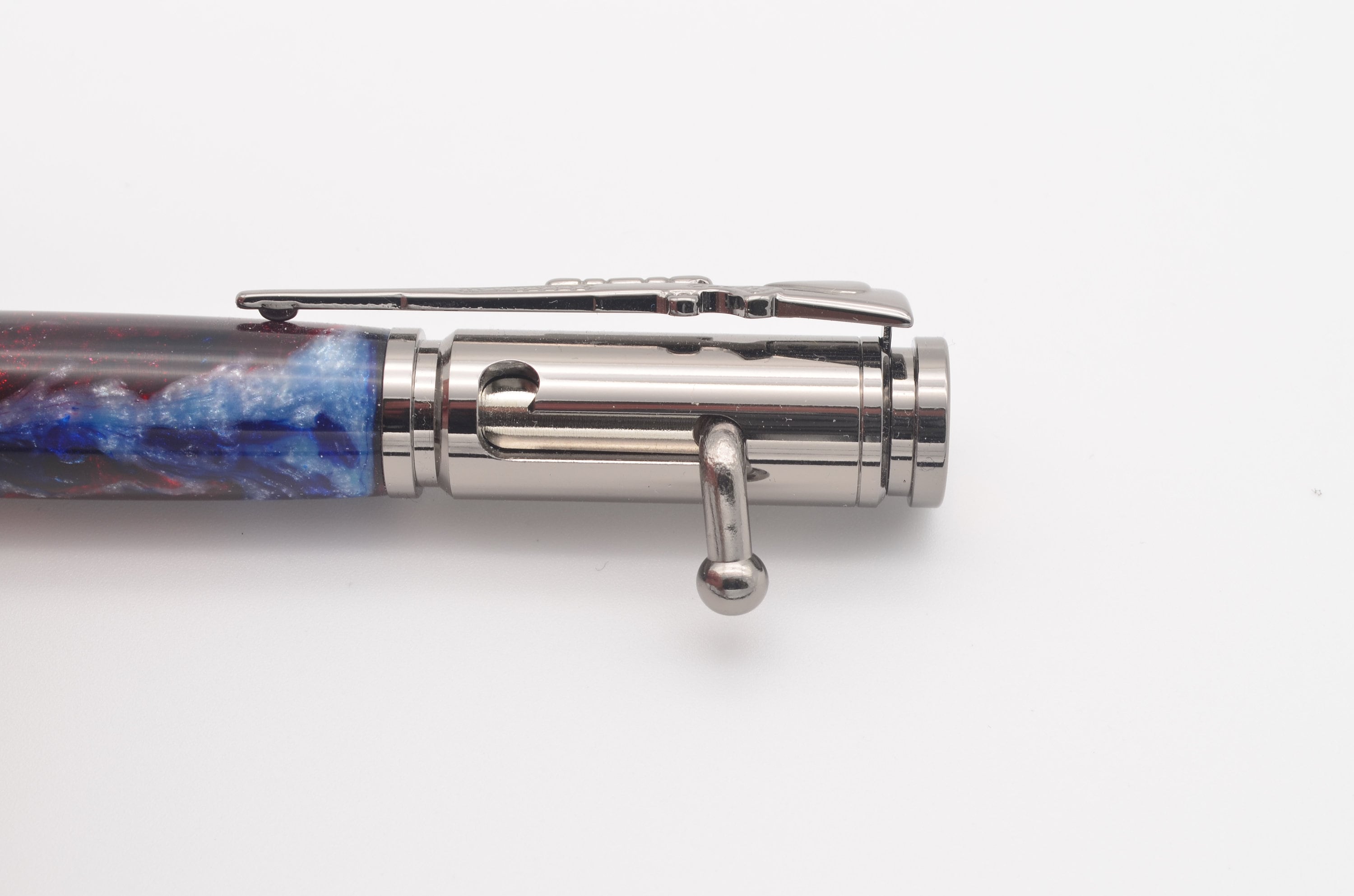 Bolt Action 30Cal Bullet Pen with Rifle Clip in Gunmetal red, white ...