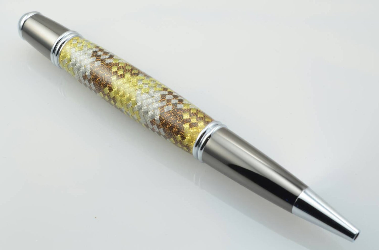 Ballpoint Pen With Metal Mesh and Acrylic Barrel, Writing Pen ...