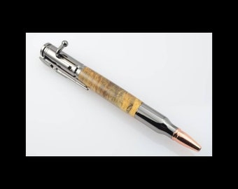 Bolt Action 30cal Bullet Pen With Rifle Clip in Chrome Hunter | Etsy