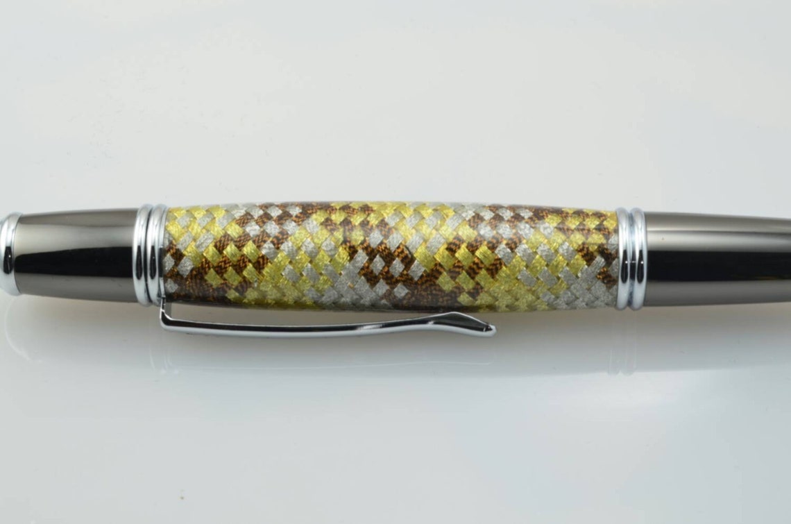 Ballpoint Pen With Metal Mesh and Acrylic Barrel Writing Pen | Etsy