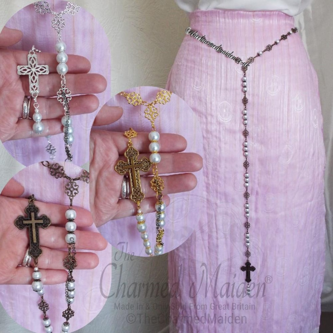Pearl and Cross Girdle Belt, Renaissance Medieval Wedding, Tudor Royal ...