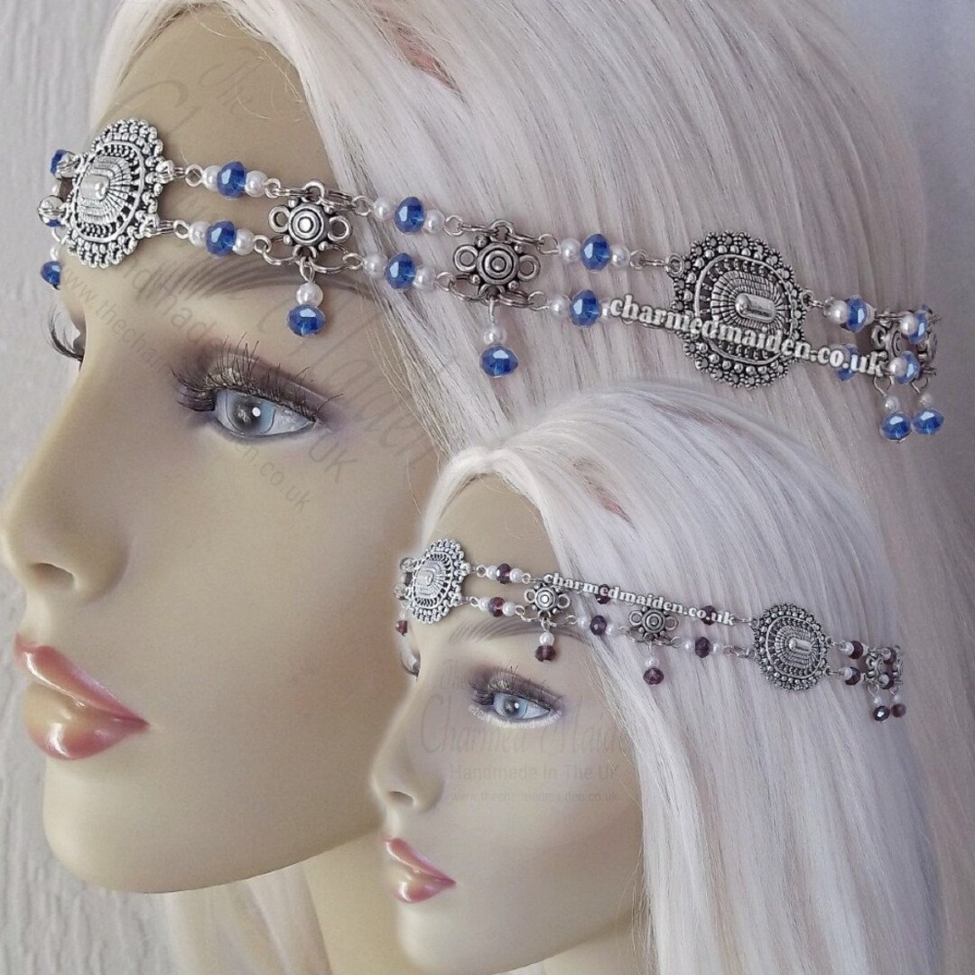 Medieval Pearl Circlet, Renaissance Headpiece, Tudor Crown, Pearl ...