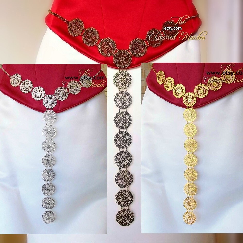 Medieval Girdle Belt Bronze Gold or Silver Filigree Belt | Etsy