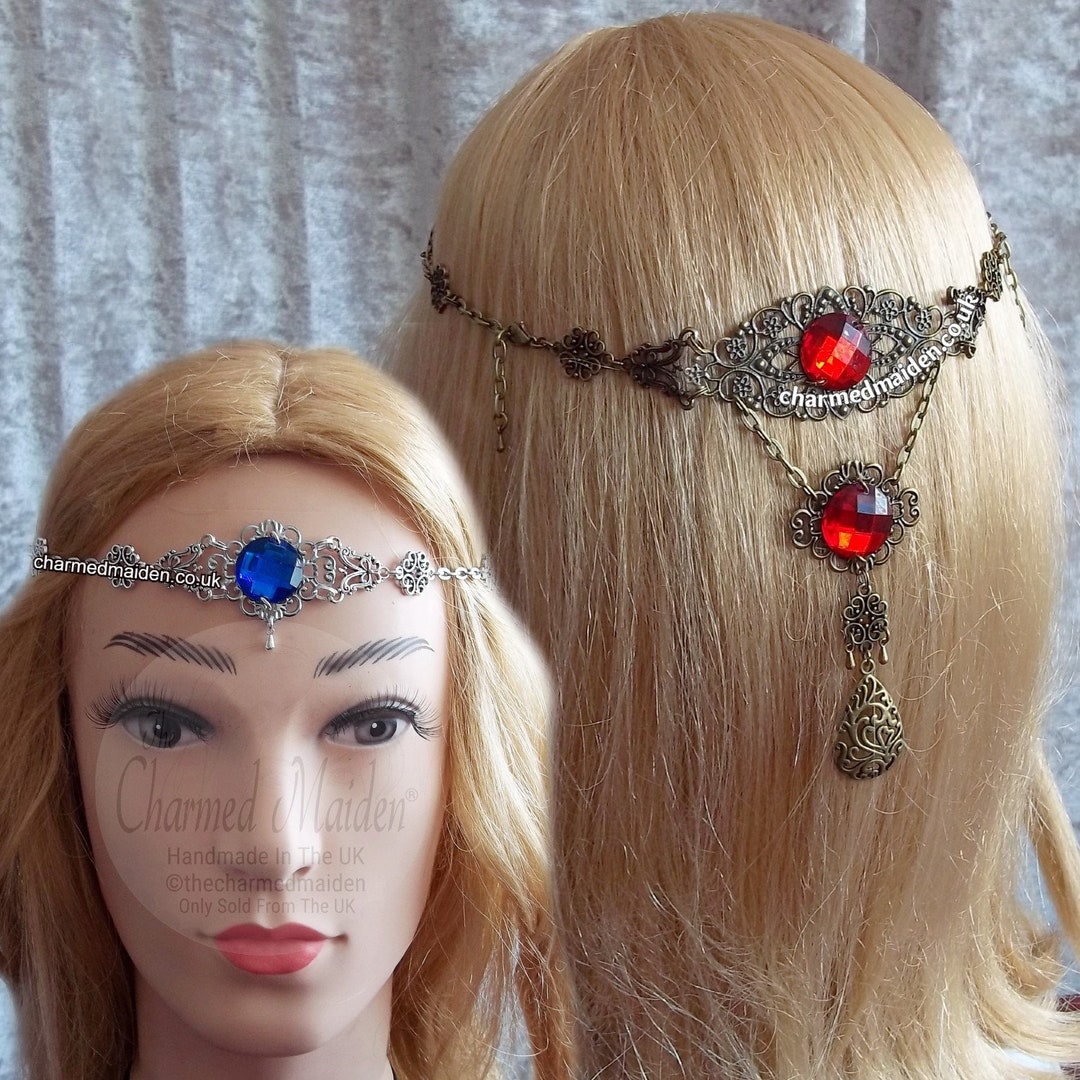 Medieval Headdress, Renaissance Bridal Headpiece, Ren Fair Hair Costume ...