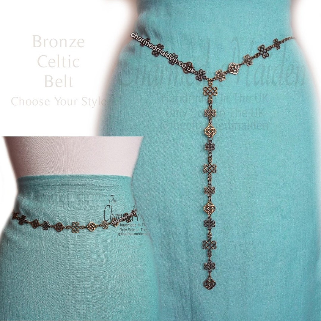 Bronze Celtic Belt, Medieval Larp Girdle, Warrior Knight Costume ...