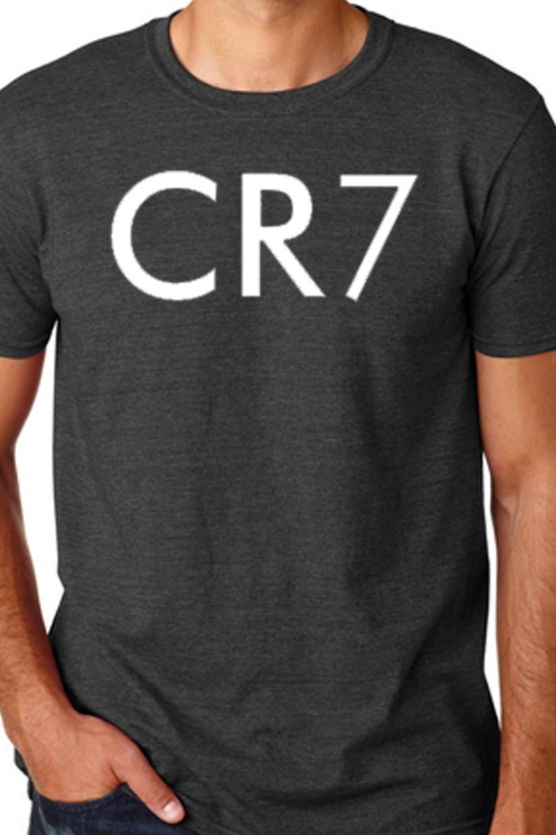 Cristiano Ronaldo Gray Soccer T Shirt Custom CR7 Real Madrid Portugal ...