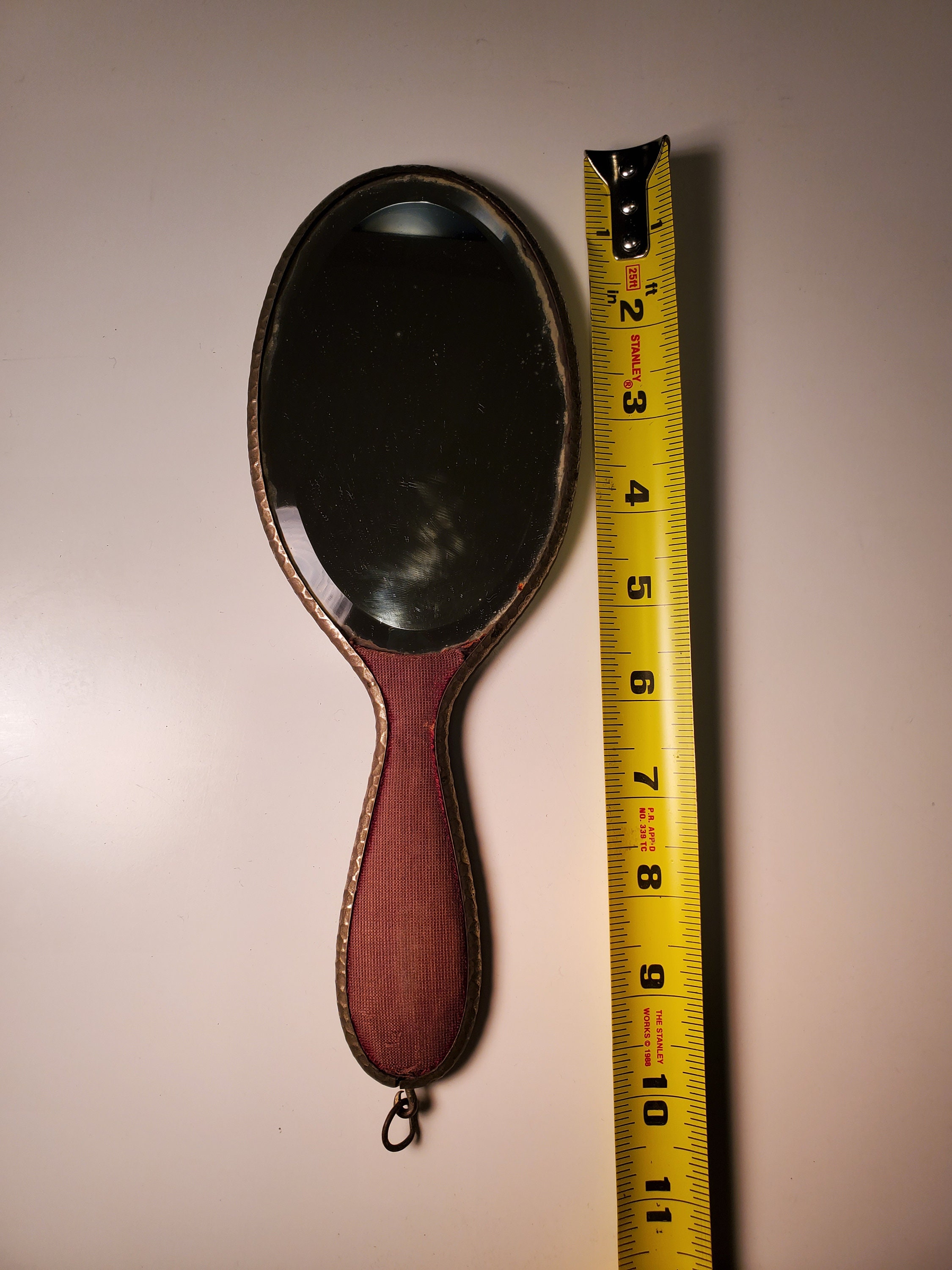 Vintage Hand Mirror With Felt Back - Etsy UK