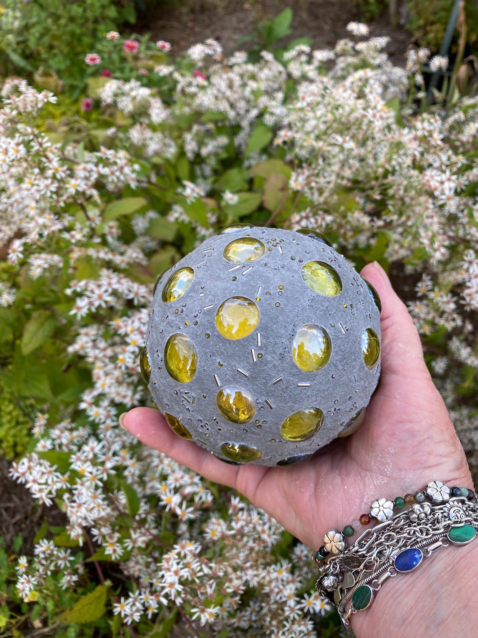 Mosaic Garden Ball Orb Decoration 4.5" Diameter - Etsy