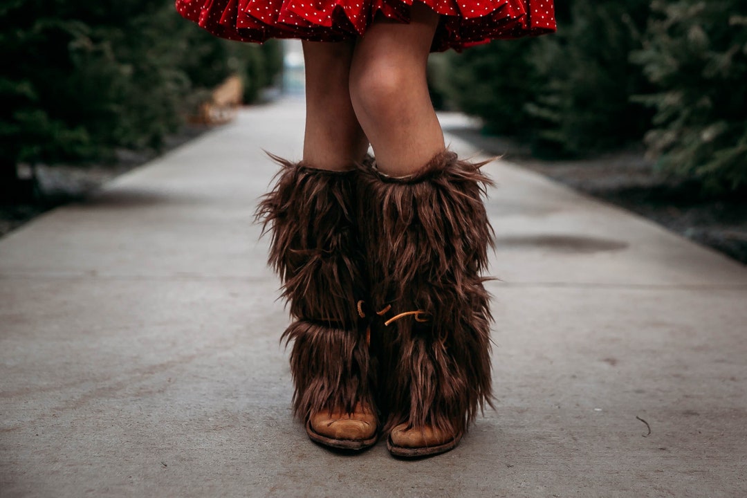 Cedar Fur Boot Cuffs Brown Fur Boot Cuffs, Brown Fur Leg Warmers, Brown ...