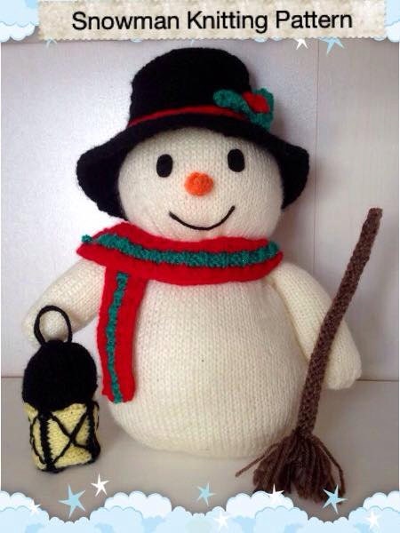 Snowman Knitting Pattern. Christmas Decorotion. Xmas Knitting - Etsy
