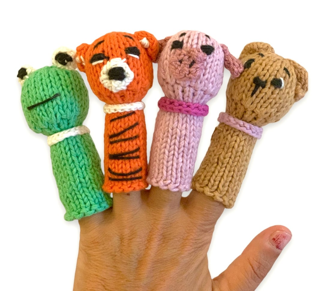 Finger Puppets Tiger Puppet Teddy Bear Puppet Frog Puppet Pig Puppet - Etsy