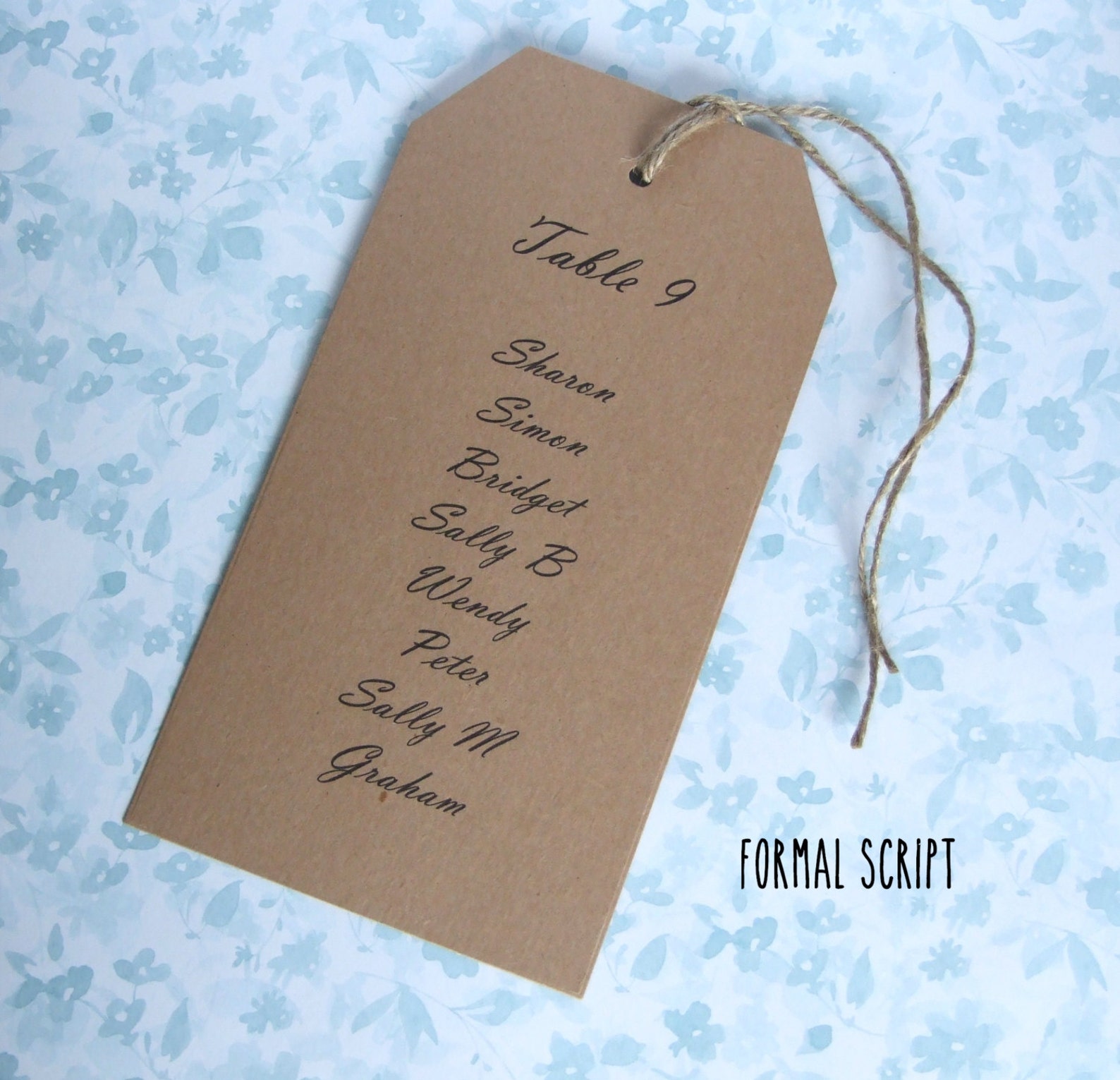 Wedding Table Plan Extra Large Luggage Tags Vintage Rustic | Etsy