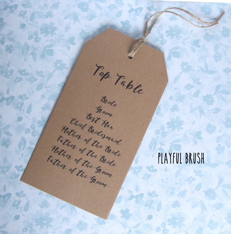 Wedding Table Plan Extra Large Luggage Tags Vintage Rustic | Etsy