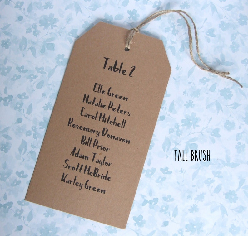 Wedding Table Plan Extra Large Luggage Tags Vintage Rustic | Etsy