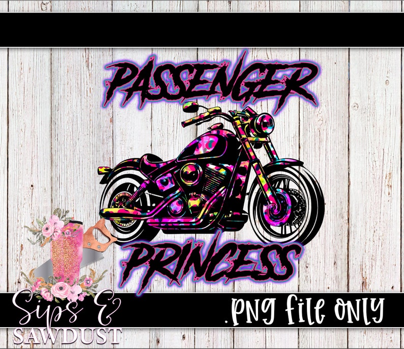 Passenger Princess Motorcycle Png - Etsy