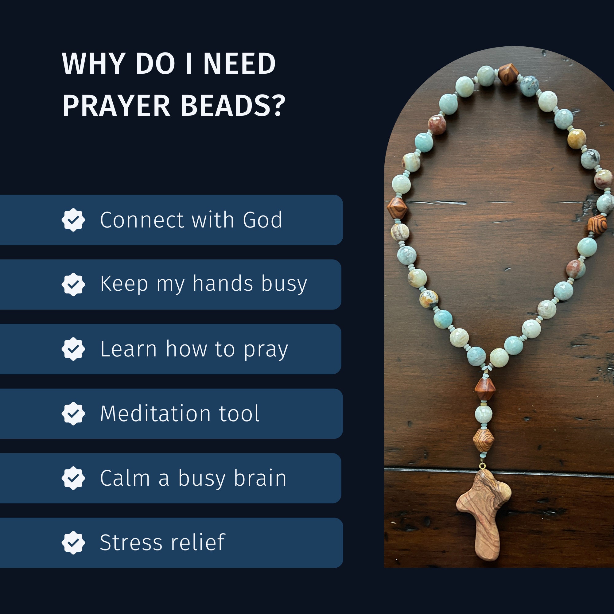 Episcopal Prayer Bead, Anglican, Protestant Rosary, Meditation ...