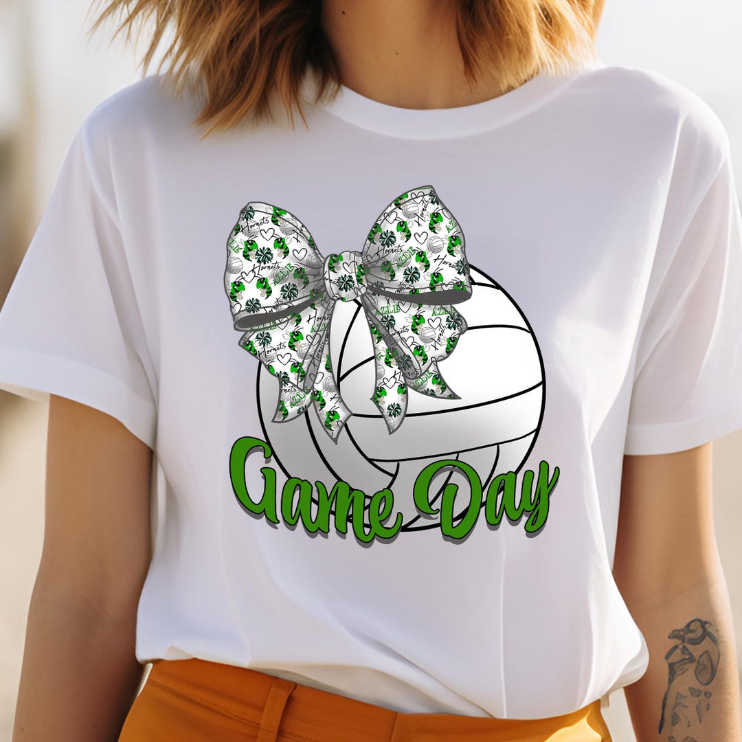 Azle Hornets Volleyball and Bow JPEG PNG Sublimation DTF Digital ...
