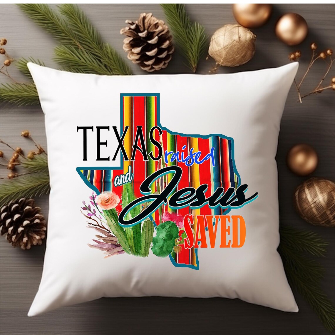 Texas Raised and Jesus Saved - Etsy