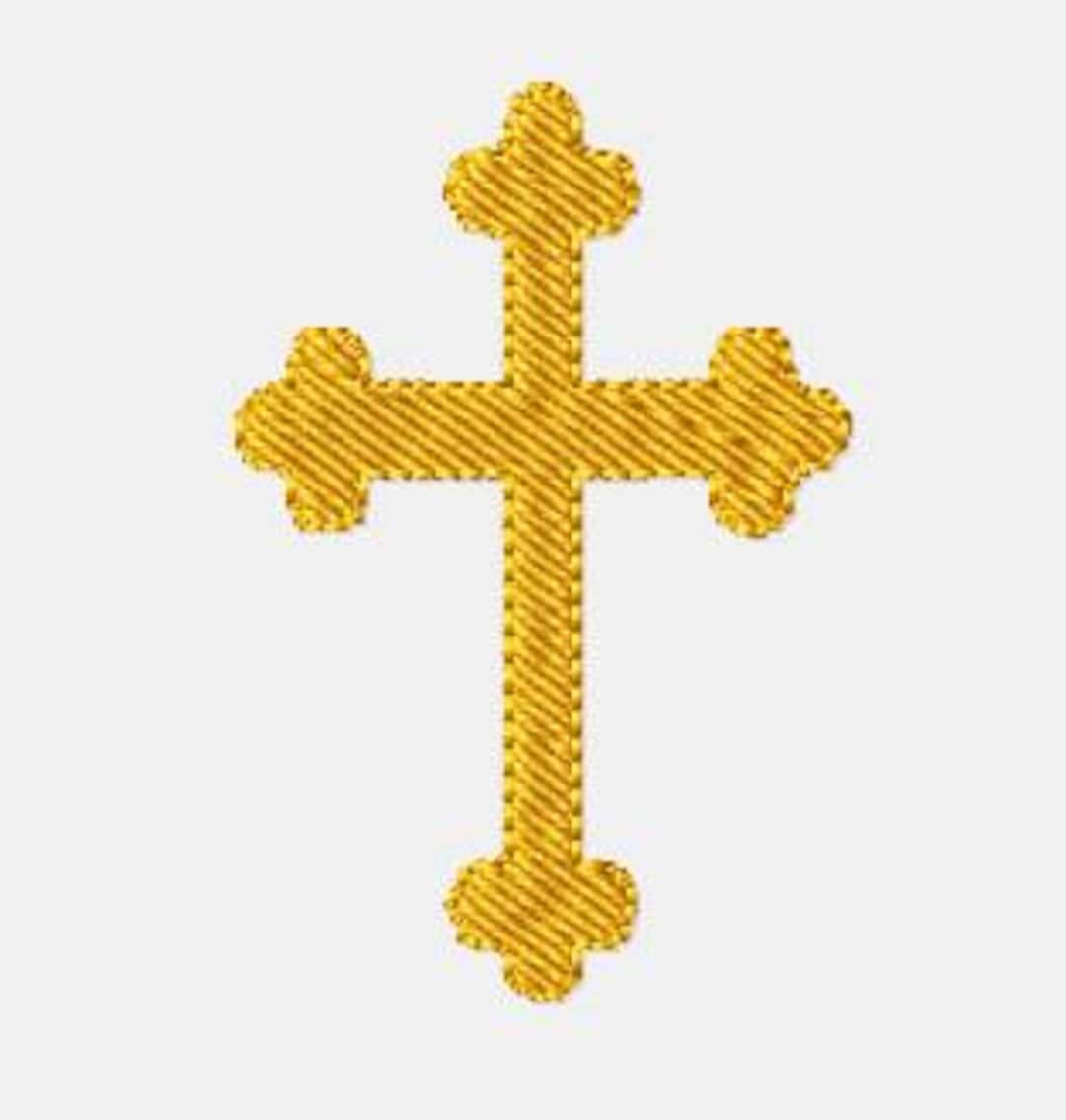 Orthodox Cross Machine Embroidery Design, Baptism Design, Prayer Cloth ...