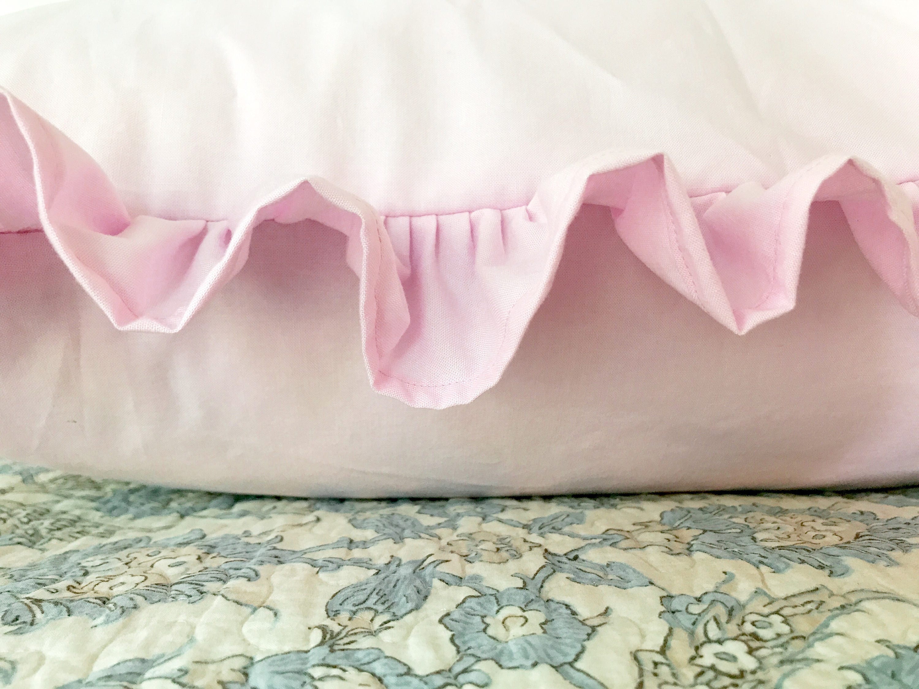 Pink Shabby Chic Euro Sham 26x26 Euro Sham Ruffled Pillow - Etsy