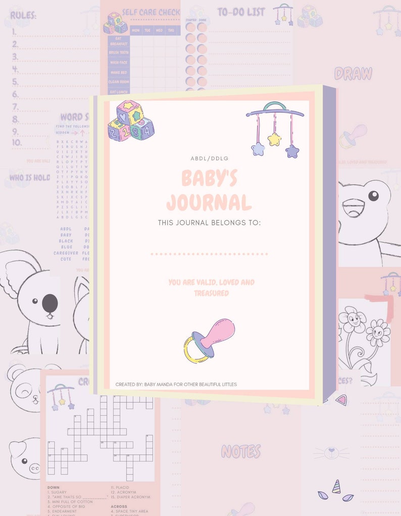 Little Space Activity Book 32pg | DDLG/MDLG Journal | Drawing/ Coloring ...