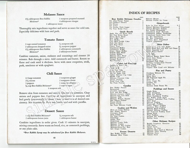 Vintage Brer Rabbit Molasses Recipe Book DIGITAL DOWNLOAD 1930s - Etsy