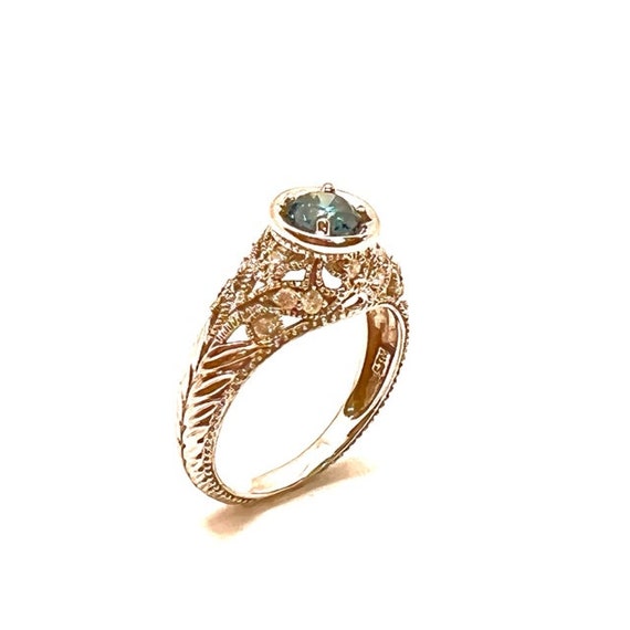 Blue Diamond Pave Ring - Gem