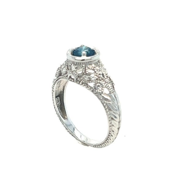 Blue Diamond Pave Ring - Gem