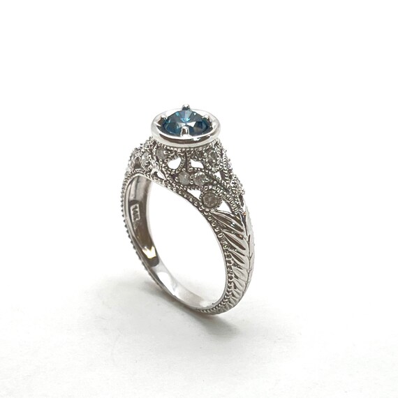 Blue Diamond Pave Ring - Gem