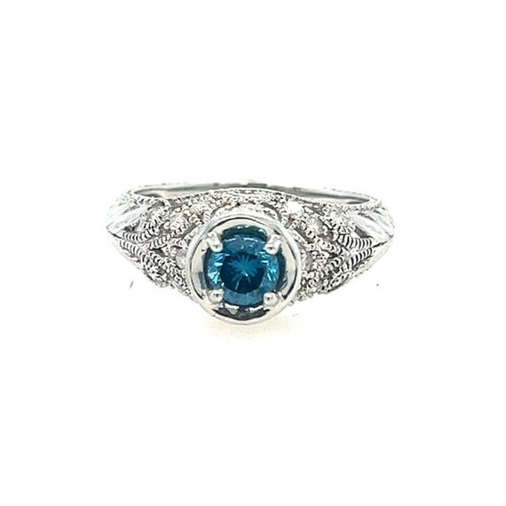 Blue Diamond Pave Ring - Gem