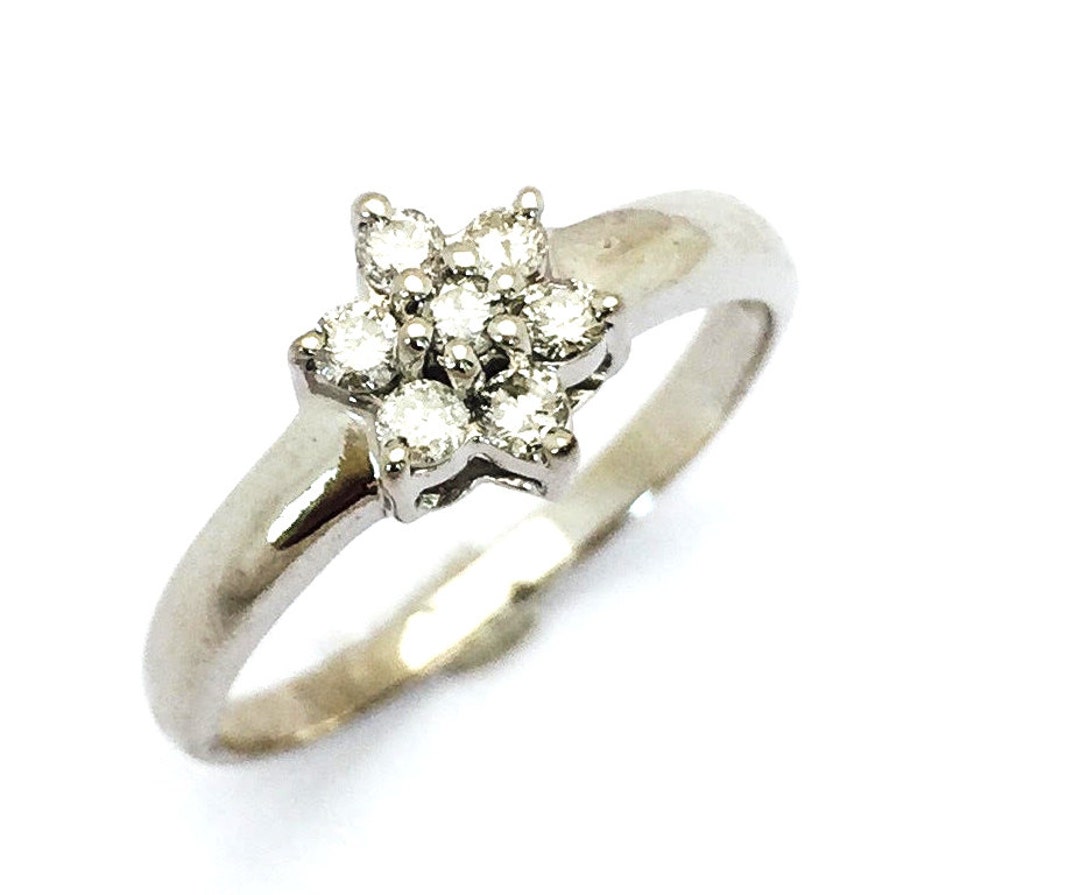 Diamond Cluster Star Ring - Etsy