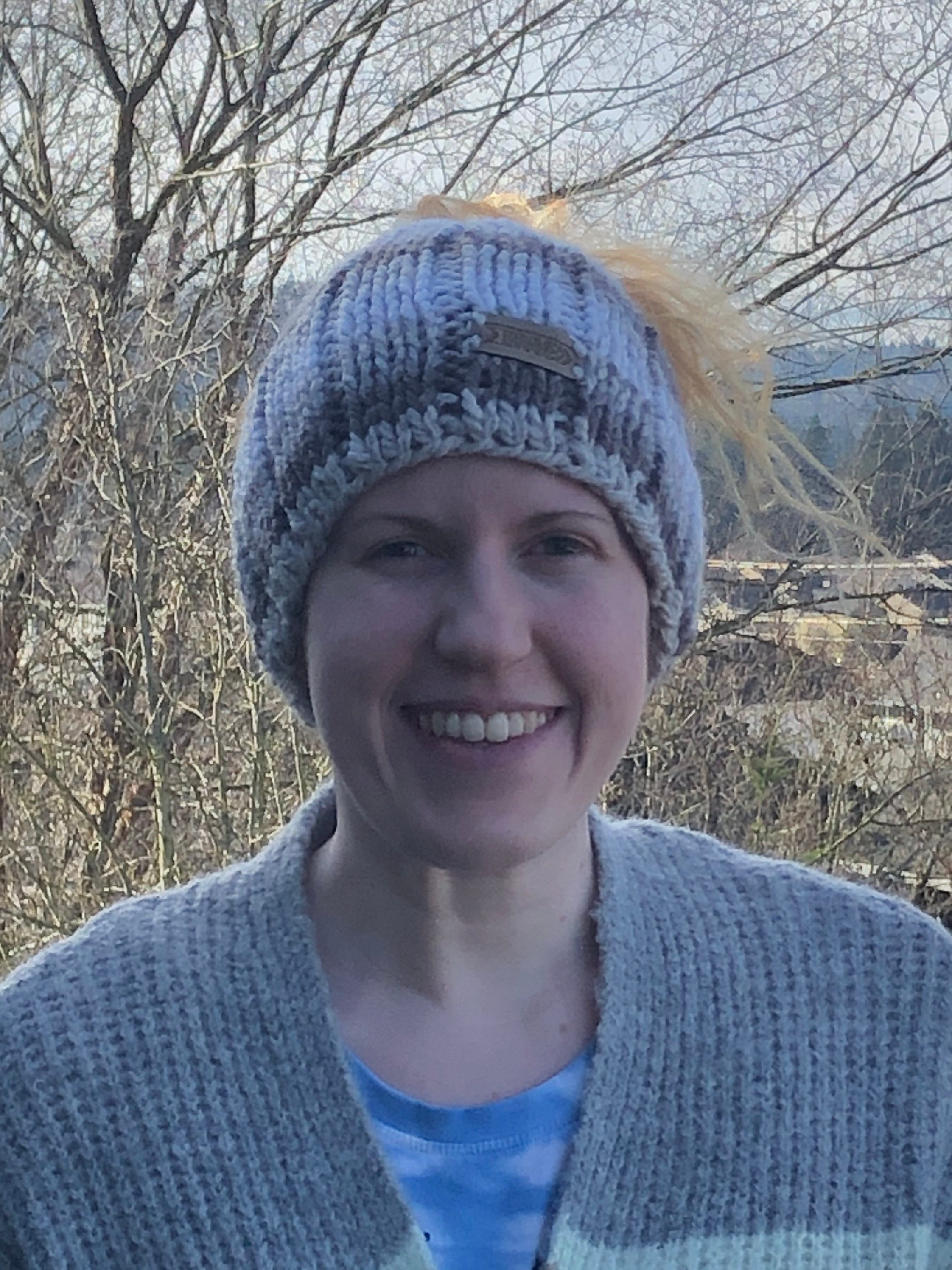 Messy Bun Knit Hat - Etsy