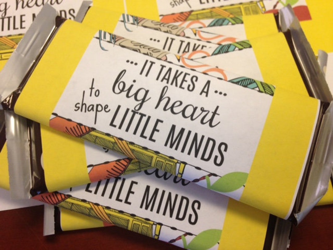 Printable Candy Bar Wrappers for Teacher Gifts, DIY Gift, Candy ...